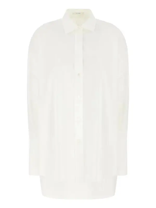 THE ROW Button-down Cotton Shirt - White