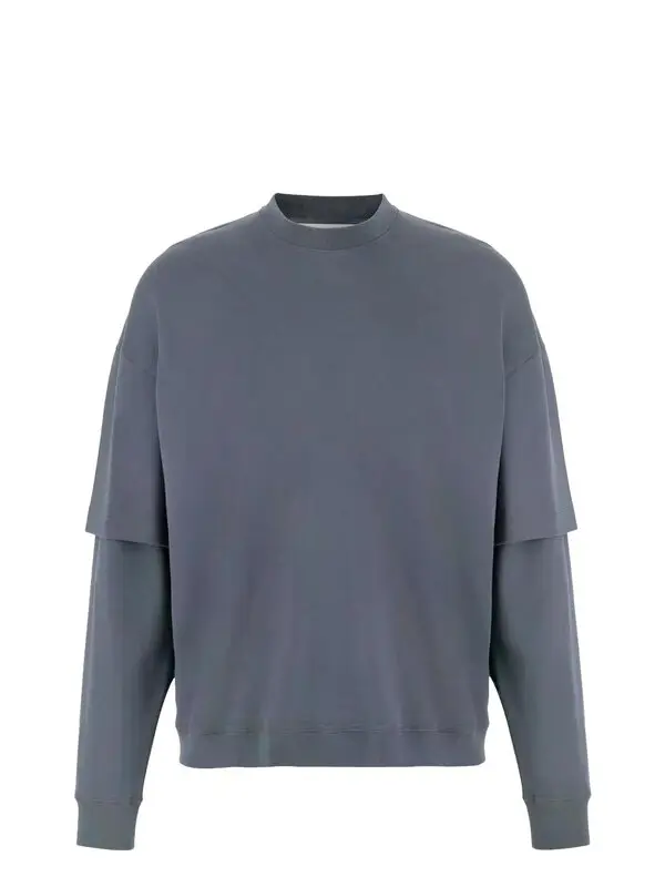 DARKPARK Layered Cotton Sweatshirt - Grey