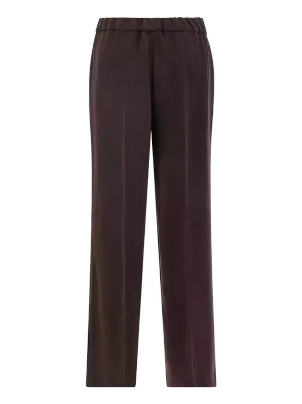 Alberto Biani Cady Elastic-waistband Straight Trousers - Brown