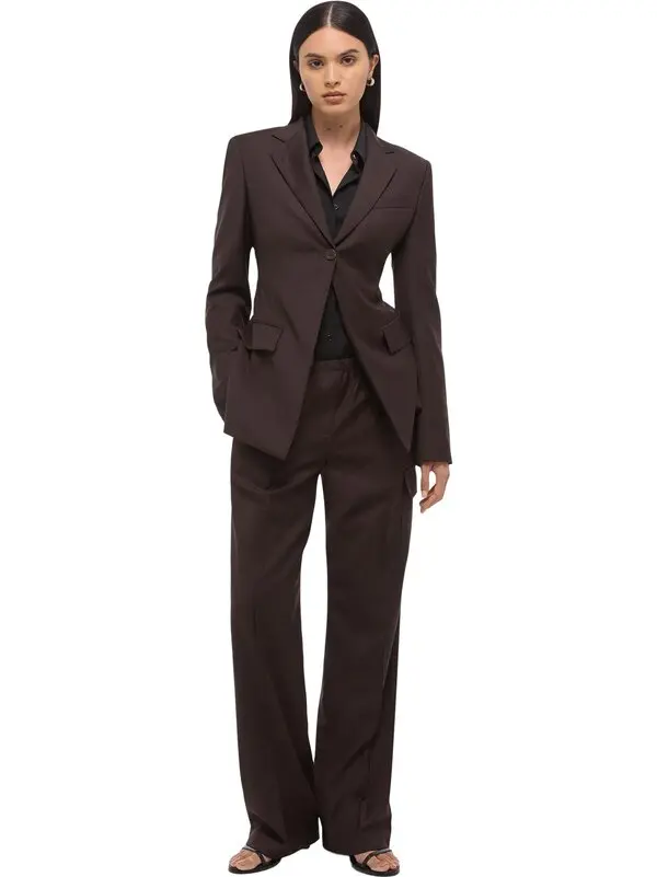 Helmut Lang Cutaway Blazer - Dark Chocolate