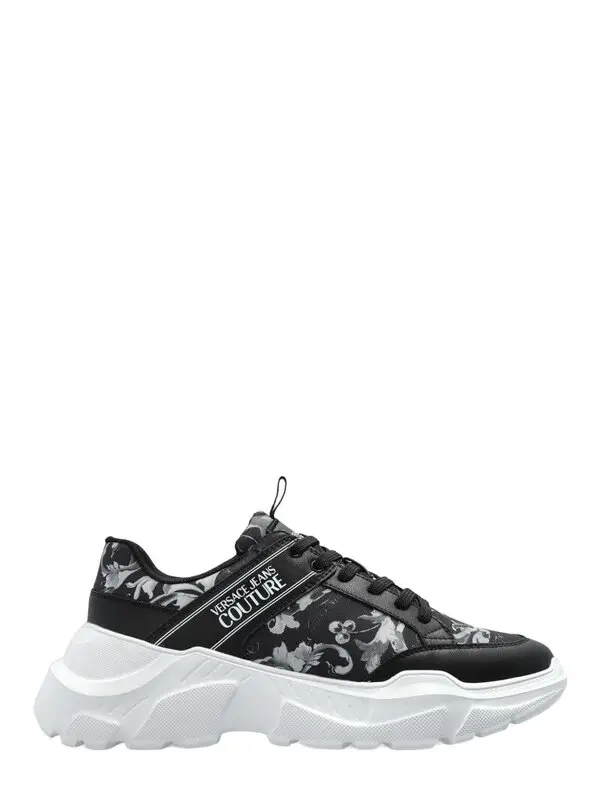 Versace Baroque Print Sneakers - Black
