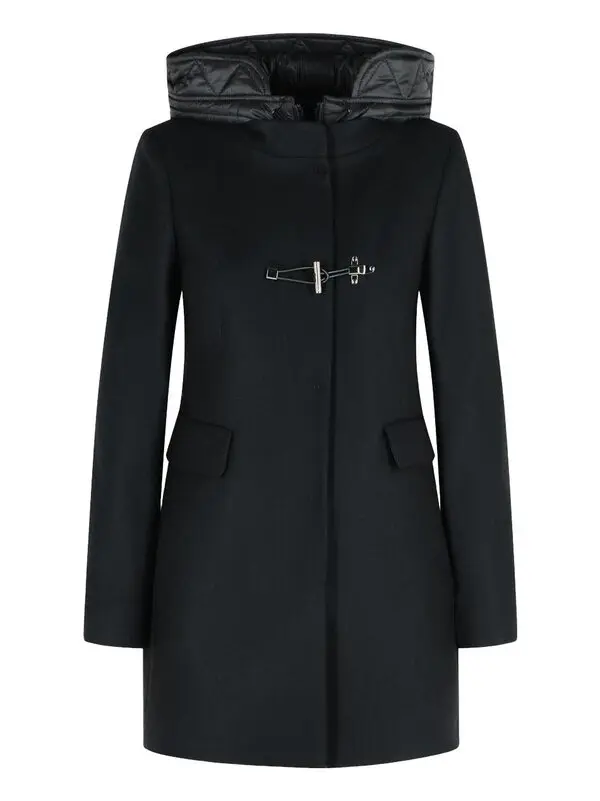 FAY Wool Blend Coat - Black