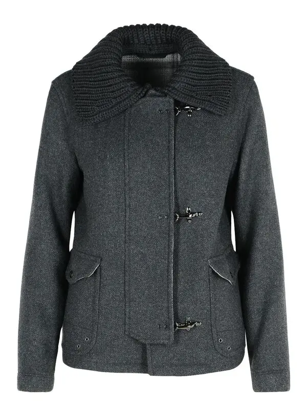 FAY Graphite Wool Jacket - Grey