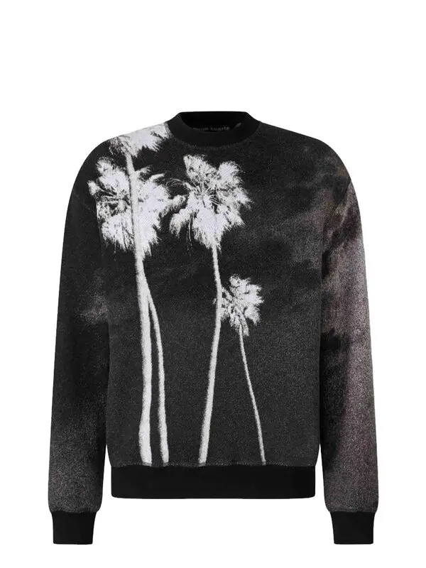 Palm Angels Crew Neck Sweatshirt - Black