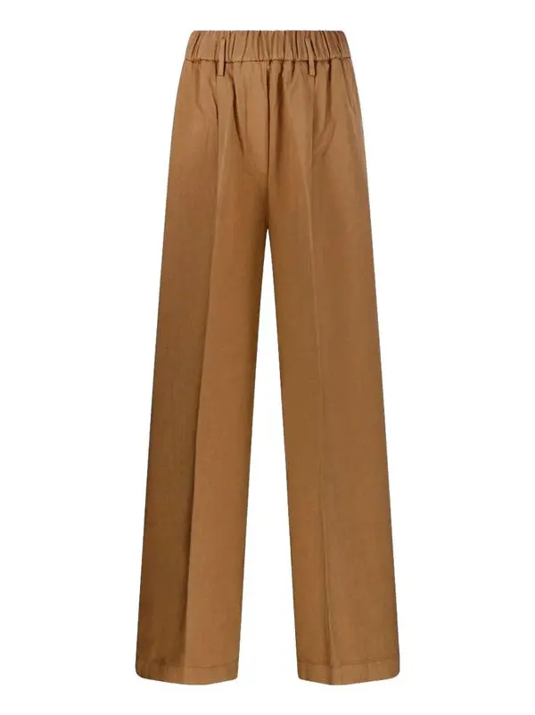 FORTE_FORTE Cotton Trousers - Marrone Chiaro
