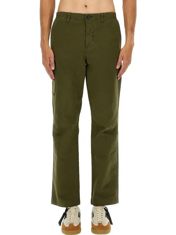 Paul Smith Organic Cotton-elastane Cargo Pants - Green