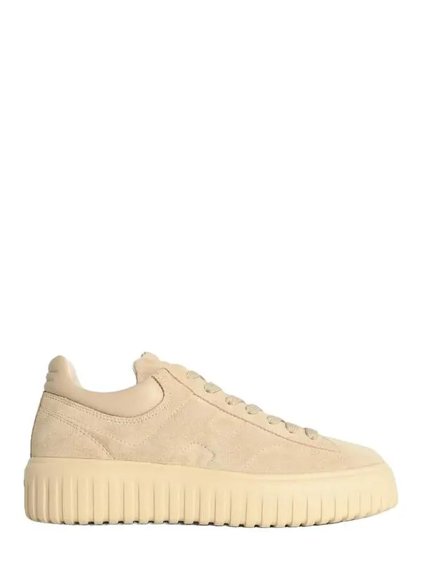 Hogan H-stripes Suede Sneakers - Beige