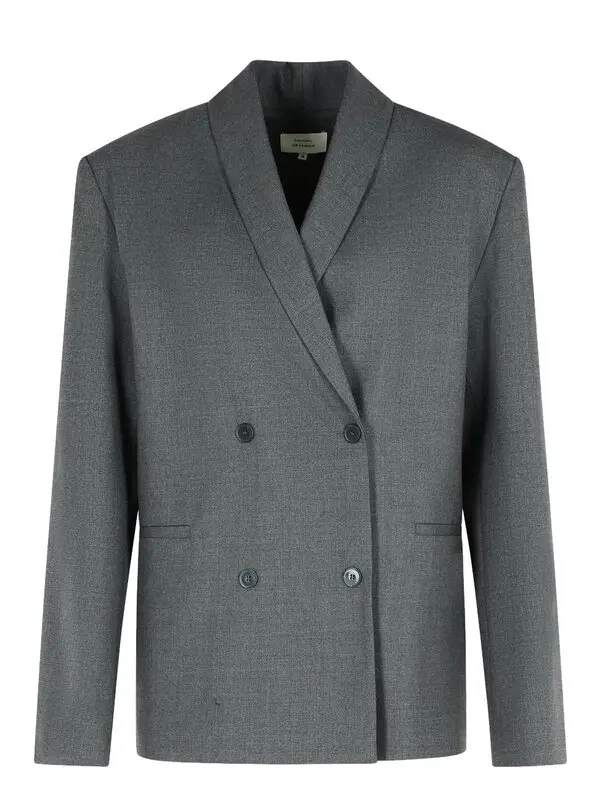 Loulou De Saison Sancia Virgin Wool Blazer - Grey
