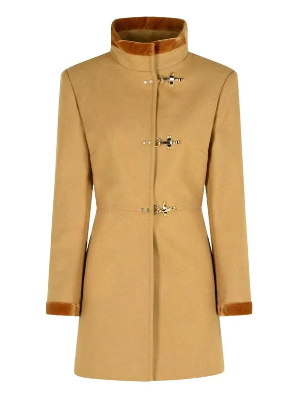 FAY Wool Blend Coat - Beige
