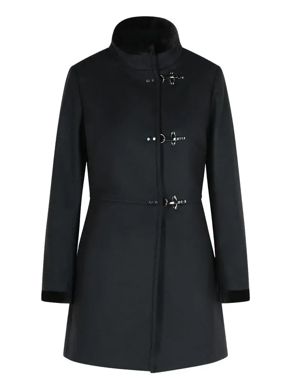 FAY Wool-blend Coat - Black