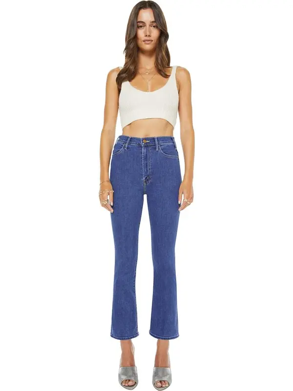 MOTHER The Hustler Ankle Side Gig Jeans - Blue