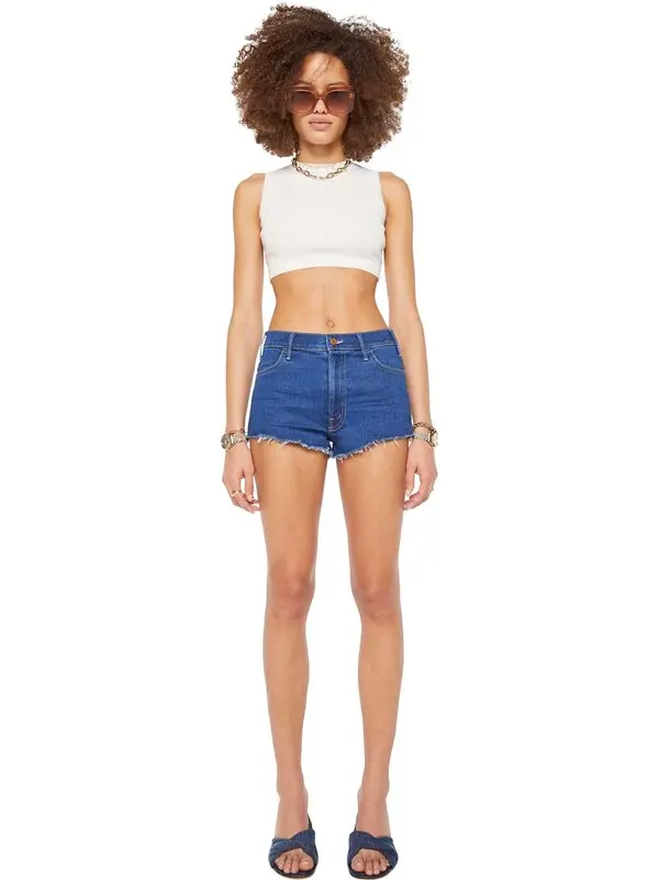 MOTHER The Hustler Denim Shorts - Blue