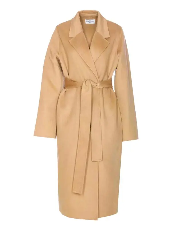 THE DYNAMIS STUDIO Belted Double-breasted Coat - Neutrals