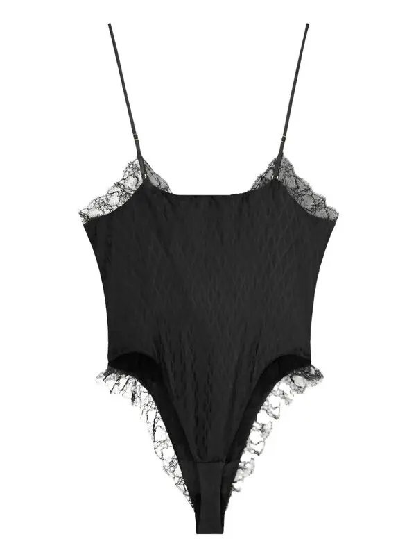 Versace Lace-trimmed Bodysuit - Black