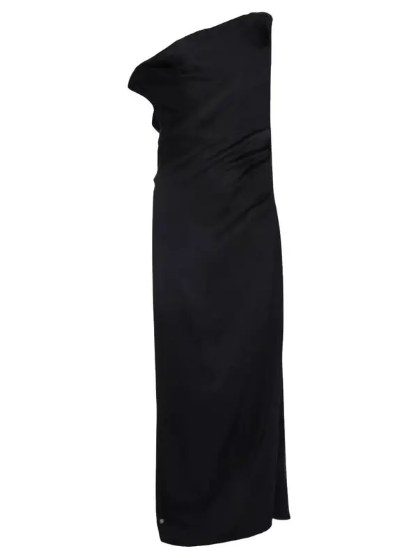 Significant Other Alyssa Draped One-shoulder Maxi Dress - Black