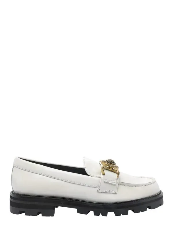 Kurt Geiger Embellished Round-toe Loafers - White