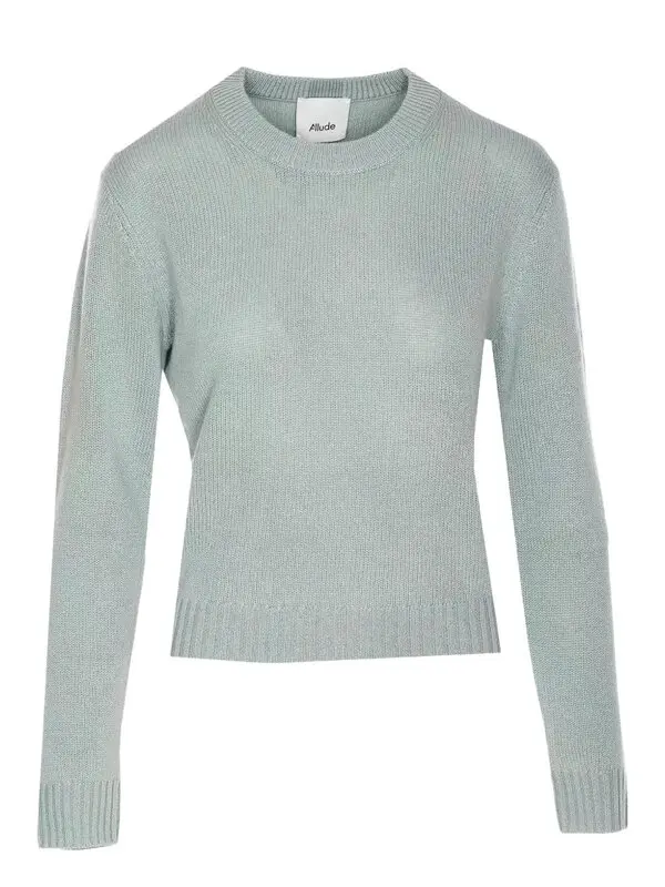 ALLUDE Crew-neck Cashmere Sweater - Blue