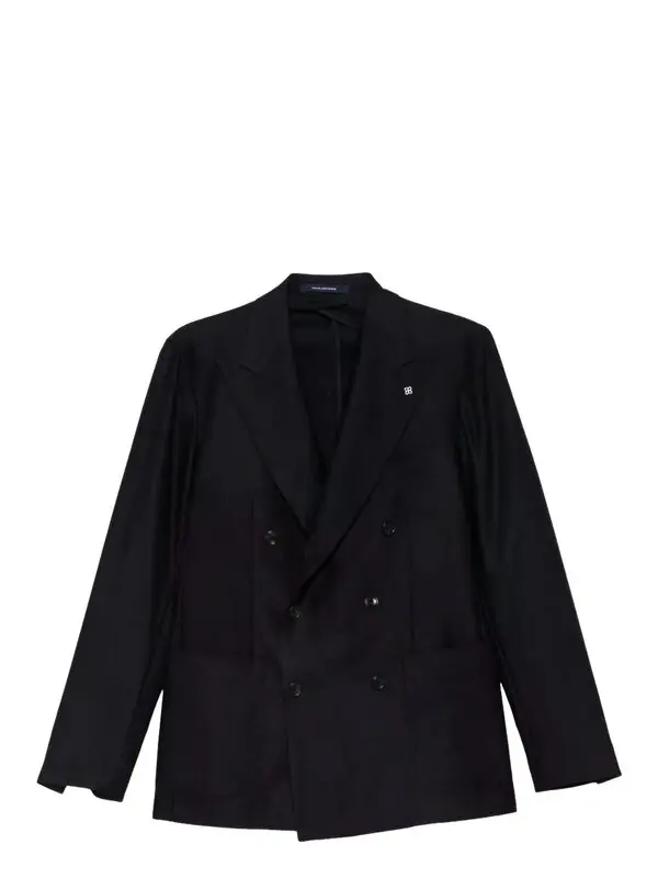 Tagliatore Double-breasted Patch-pocket Blazer - Blue