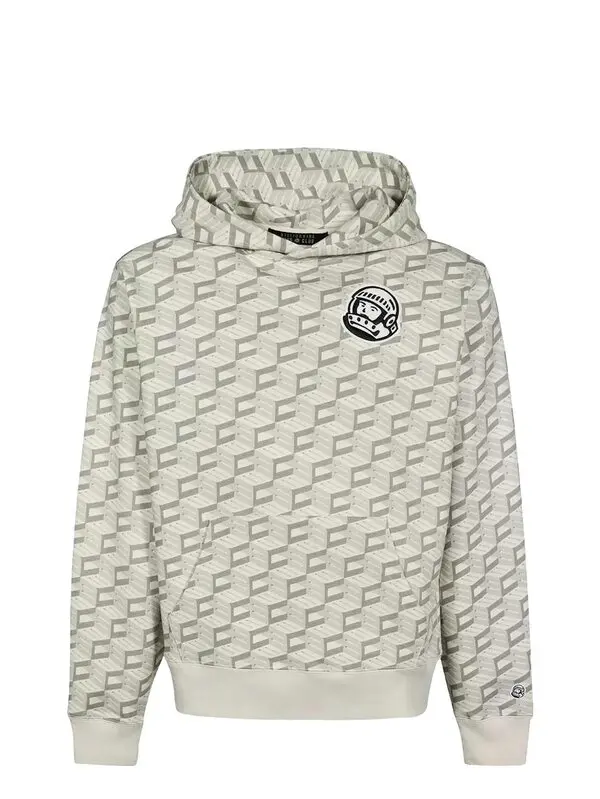 BILLIONAIRE BOYS CLUB Geometric-pattern Hoodie With Logo Patch - Grey