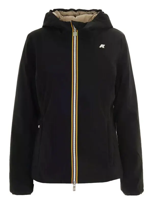 K-WAY Lily Hooded Puffer Jacket - Black