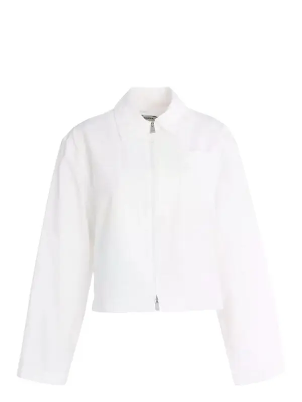 Simkhai Zip-front Lace-insert Jacket - White