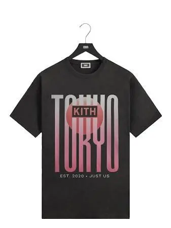 Kith Tokyo Classic Logo Vintage Tee Shirt - Black