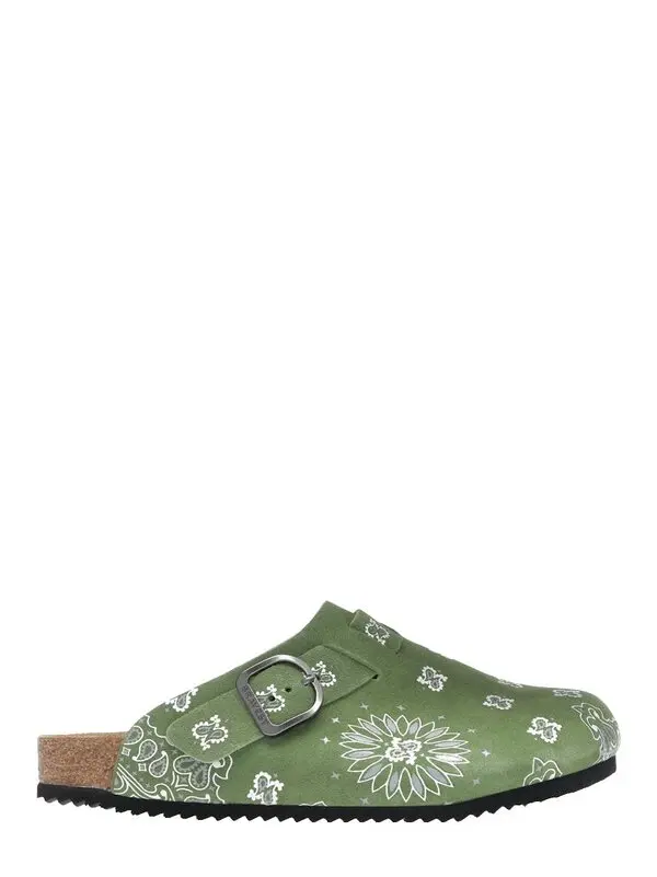 BRAVEST STUDIOS Suede Paisley Clogs - Olive