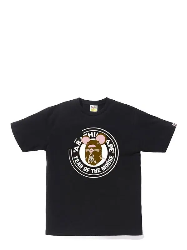 A BATHING APE Year Of The Mouse Tee Shirt - Black