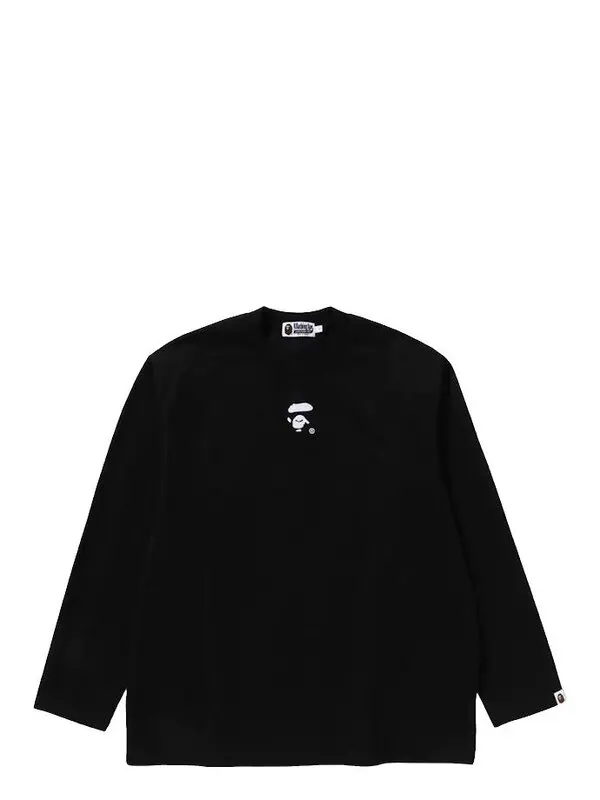 A BATHING APE Ape Face Long Sleeve Tee - Black