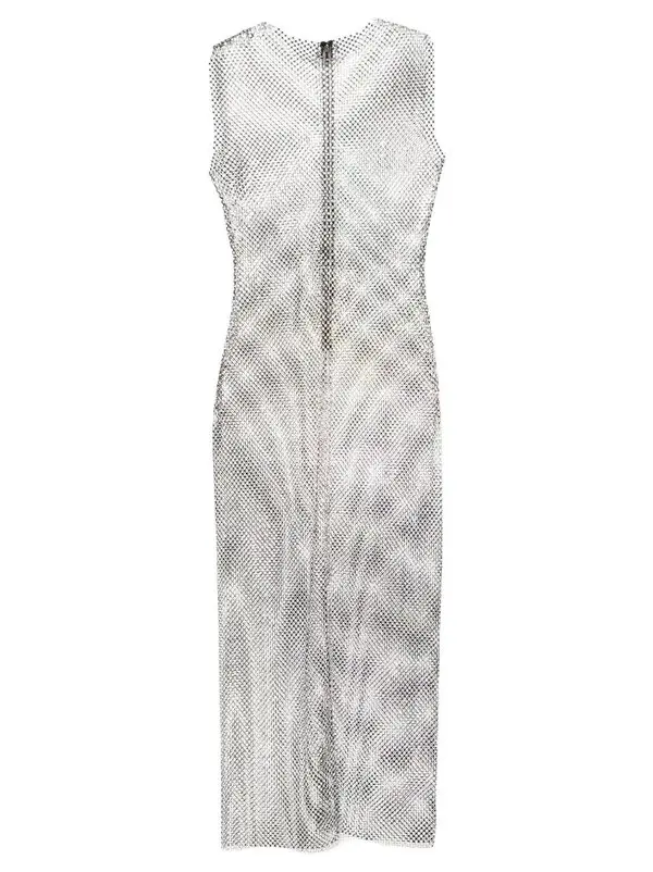 Philosophy Di Lorenzo Serafini Rhinestone-embellished Mesh Maxi Dress - Metallic