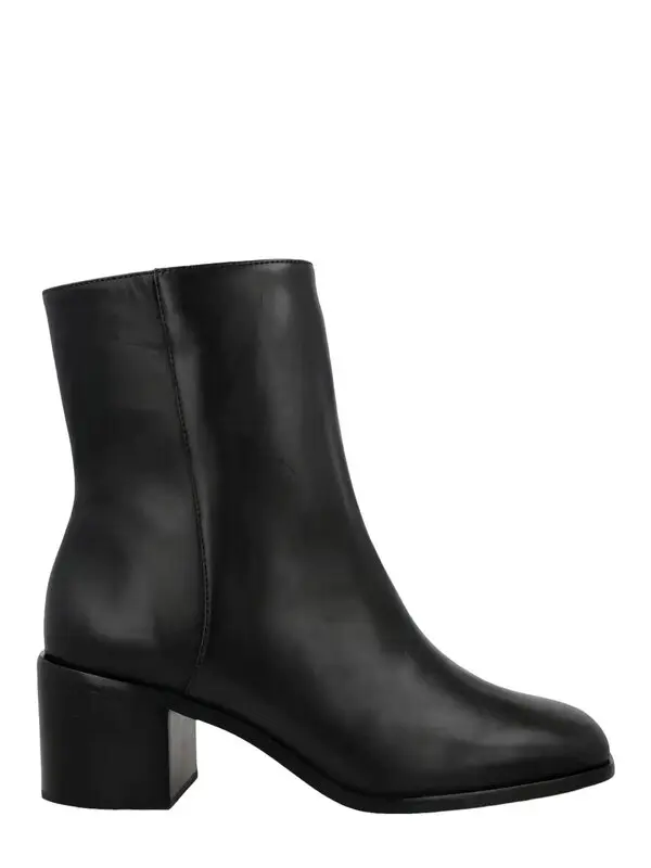 BIRD&CO 50mm Square Block-heel Boots - Black