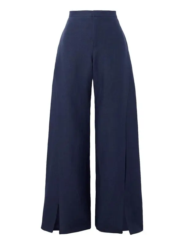 Ralph Lauren Leora Linen Wide-leg Pants - Blue