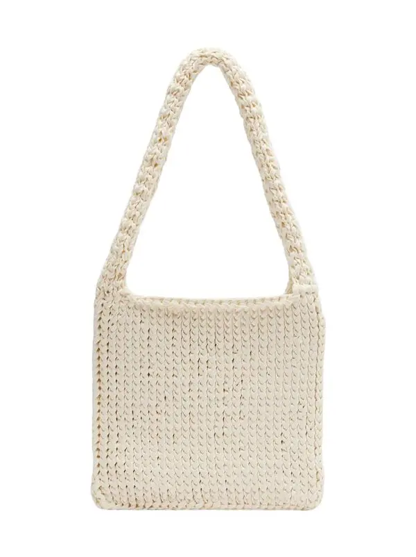 THE ROW Didion Woven Shoulder Bag - White