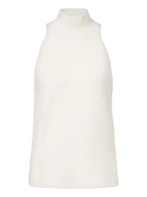 LISA YANG Leya Knitted Cashmere Tank Top - White