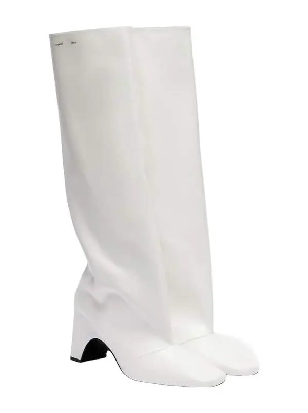 Coperni Bridge Leather Knee-high Boots - White