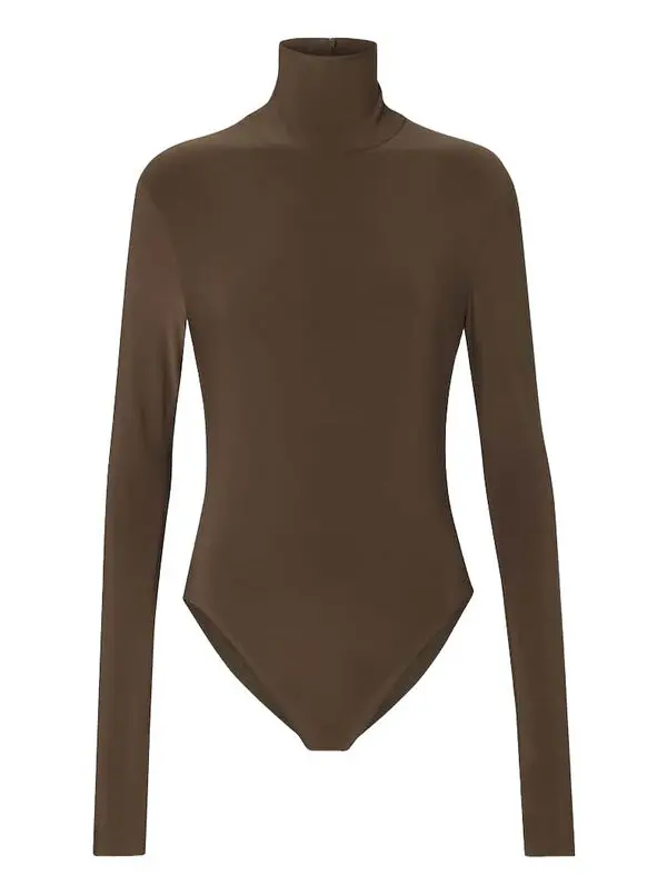 Norma Kamali Turtleneck Bodysuit - Brown