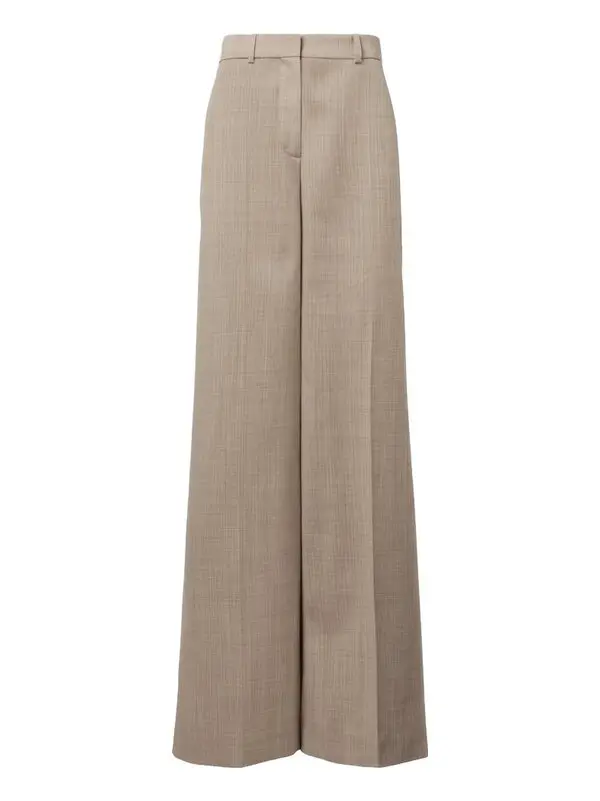 JOSEPH Alana Wide-leg Wool Pants - Beige