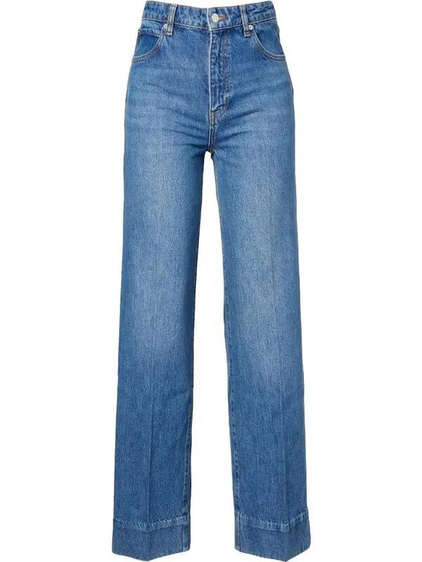 FRAME The Streamline Mid-rise Wide-leg Jeans - Blue