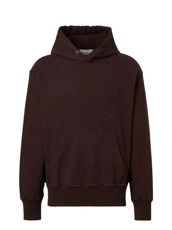Stone Island Cotton Jersey Hoodie - Brown