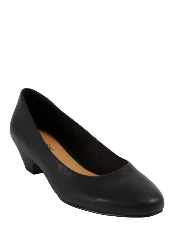 COMFORTVIEW Vida Leather-like Slip On Pump - Black