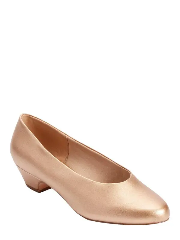 COMFORTVIEW Vida Leather-like Slip On Pump - Gold