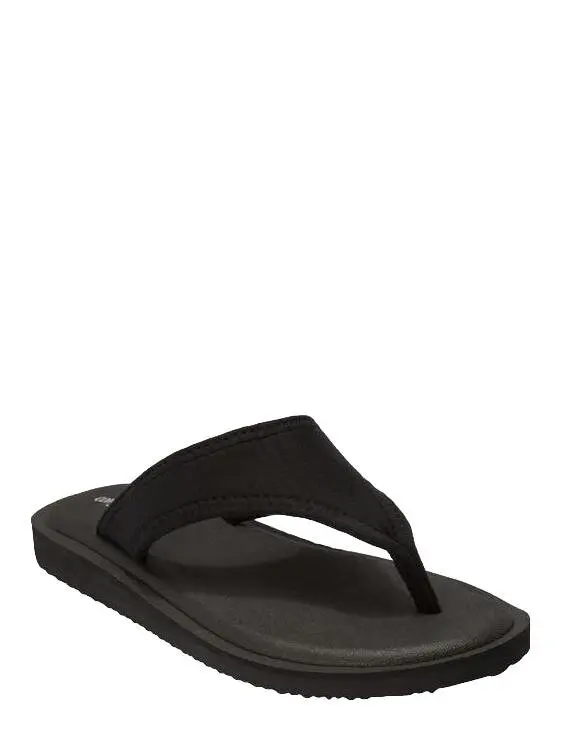 COMFORTVIEW The Sylvia Soft Footbed Thong Sandal - Black