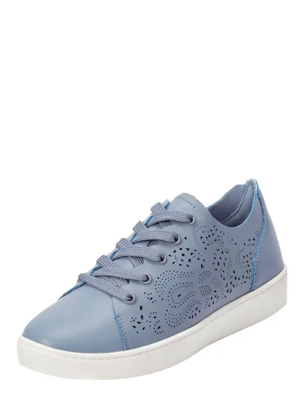COMFORTVIEW The Leanna Laser Cut Sneaker - Chambray