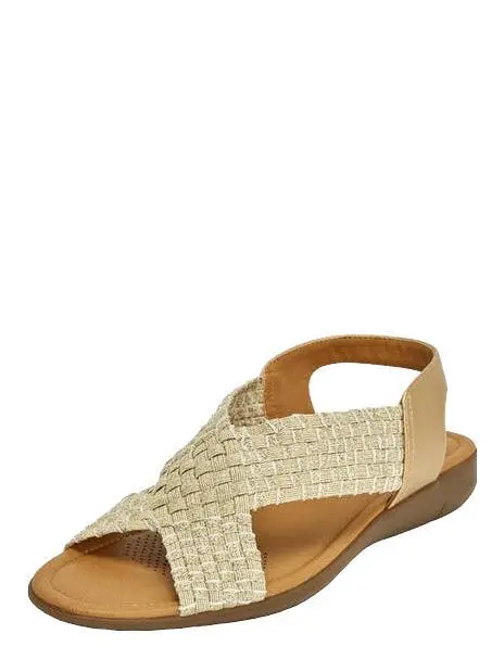 COMFORTVIEW Celestia Sling Sandal - Gold Metallic
