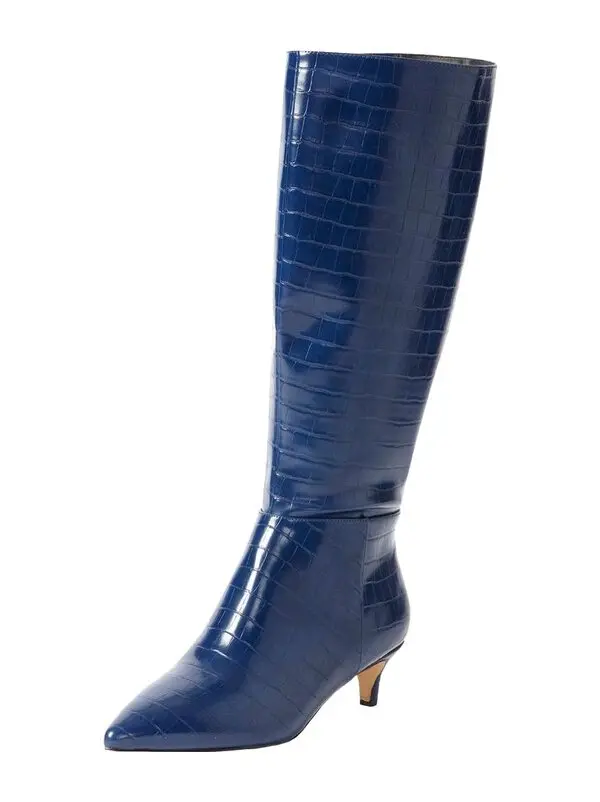 COMFORTVIEW The Poloma Tall Wide Calf Boots - Navy Croco
