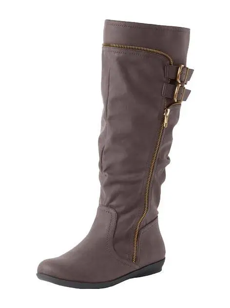 COMFORTVIEW Pasha Wide-calf Boots - Dark Brown