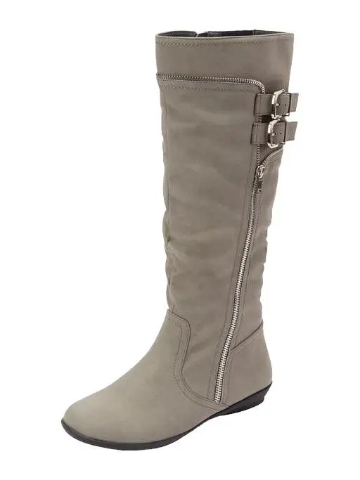 COMFORTVIEW Pasha Wide-calf Boots - Slate Grey