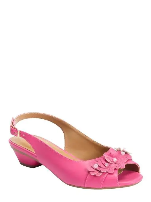 COMFORTVIEW The Rider Leather-like Slingback - Pink