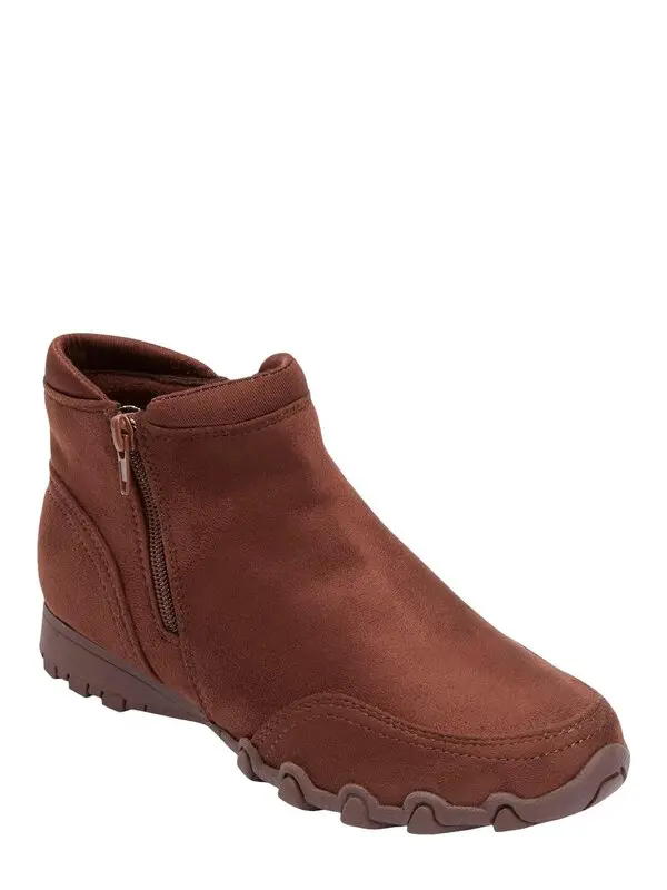 COMFORTVIEW Suede-like Upper Shootie - Brown