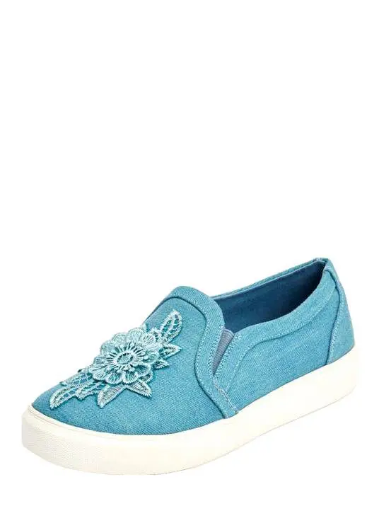 COMFORTVIEW Skyla Slip-on Sneakers - Light Denim
